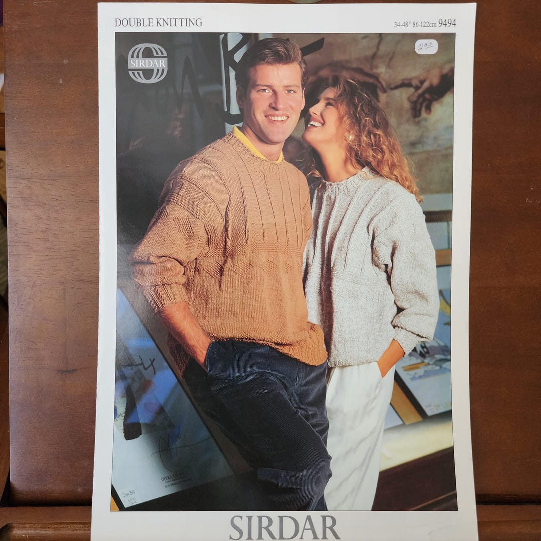 Double Knitting by Sirdar Sizes 34" - 48" a Vintage Knitting Leaflet ...