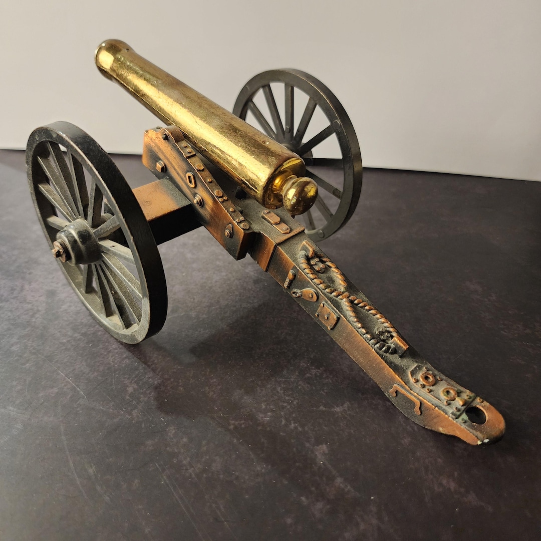 Civil War Vintage 9" Napoleon Cannon All Metal Solid Brass Cannon and ...