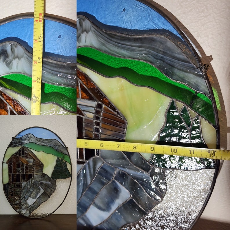 Vintage Crystal Mill Stained Glass Suncatcher | Aspen, Maroon Bells (16 ...