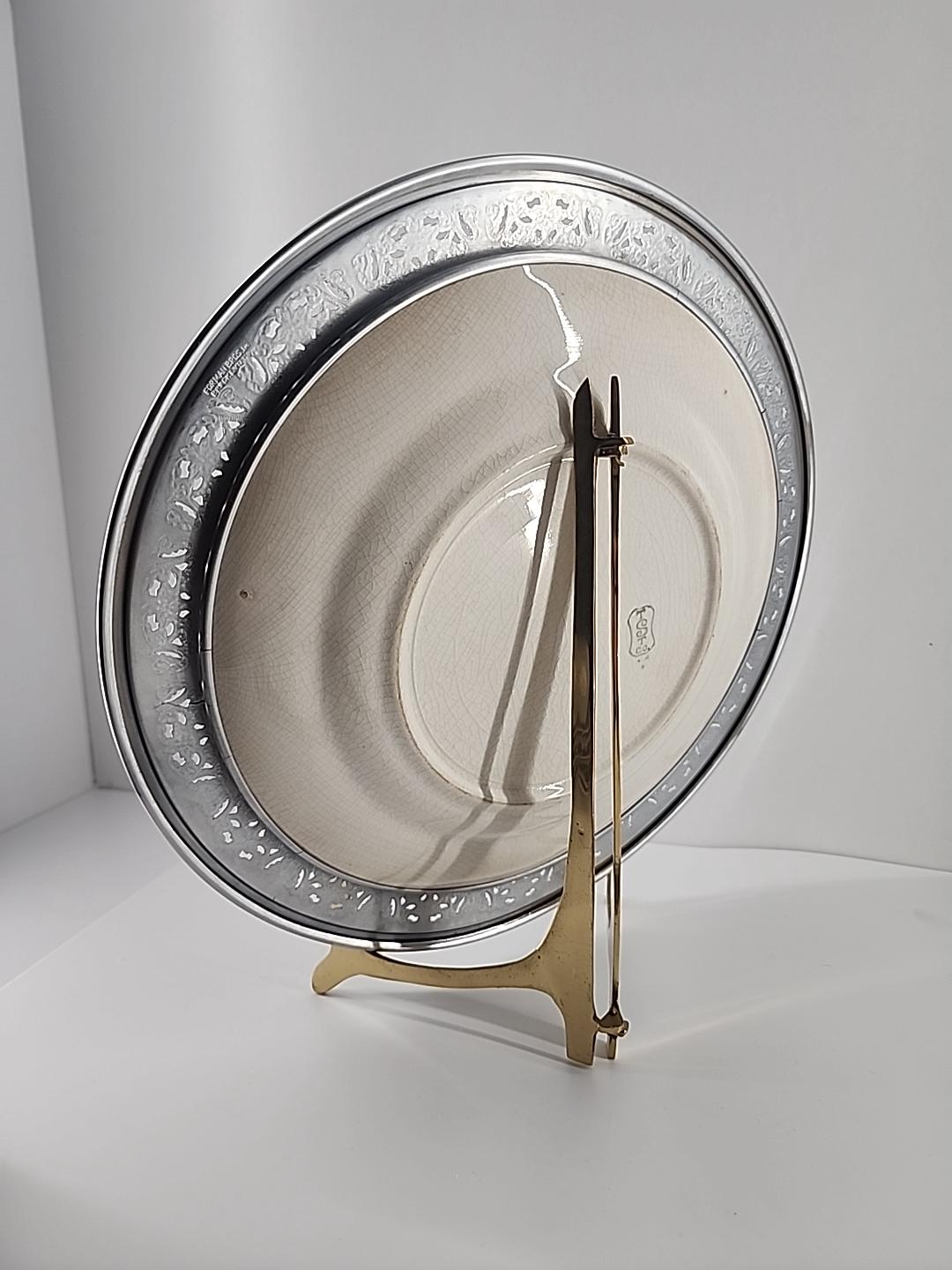 Art Deco Plate With Geometric Triangular Patterns, Antique Hall China ...