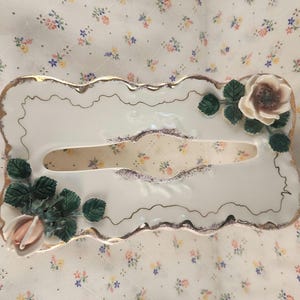 Rose Floral Porcelain Tissue Box Cover Holder - Signed & Numbered - Etsy