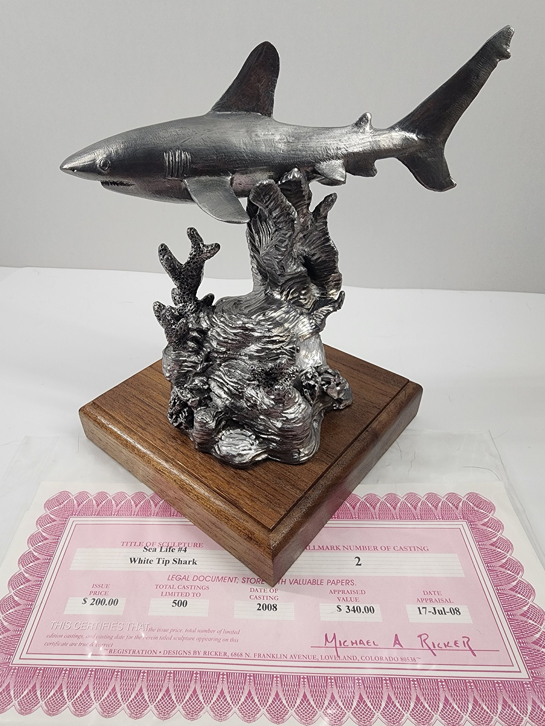 Michael Ricker Pewter Statue Limited Edition 2/500 Seal Life #4 White ...