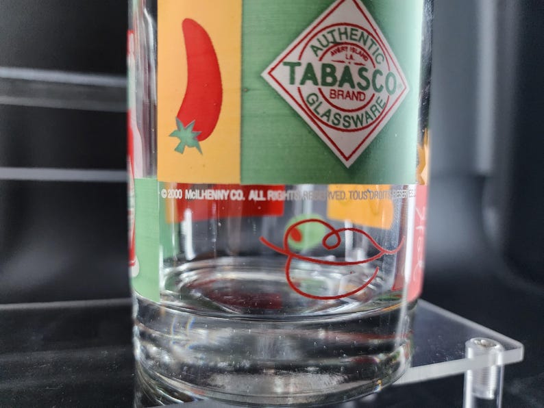 Vintage Tabasco Double Rocks Glass Cup - Mcllhenny Brand Hot Sauce ...