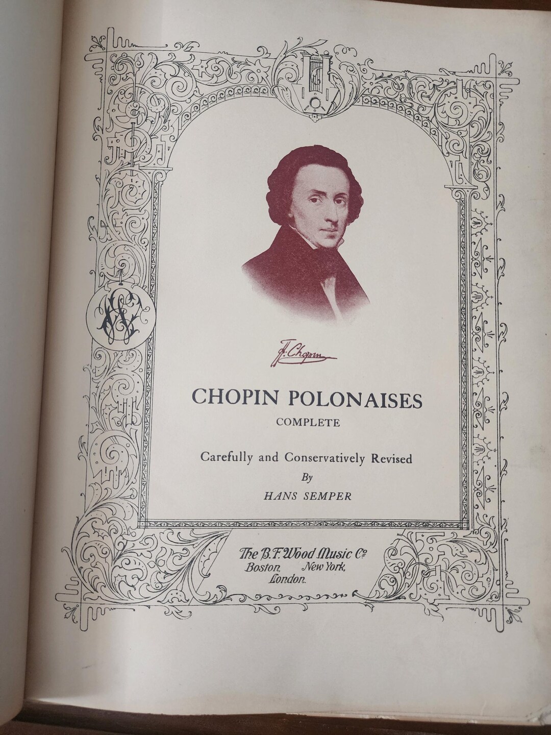 Chopin Polonaises Complete Edition Wood Antique Piano Music Book ©1908 - Etsy