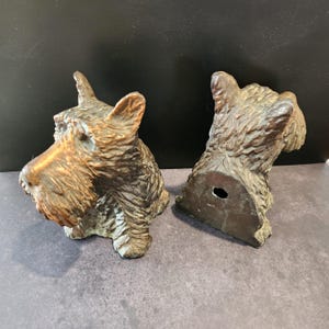 1950s Scotty Dog Heavy Vintage Pair of Bookends Copper Colored With a ...