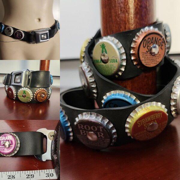 Bottle Cap Belt - Etsy