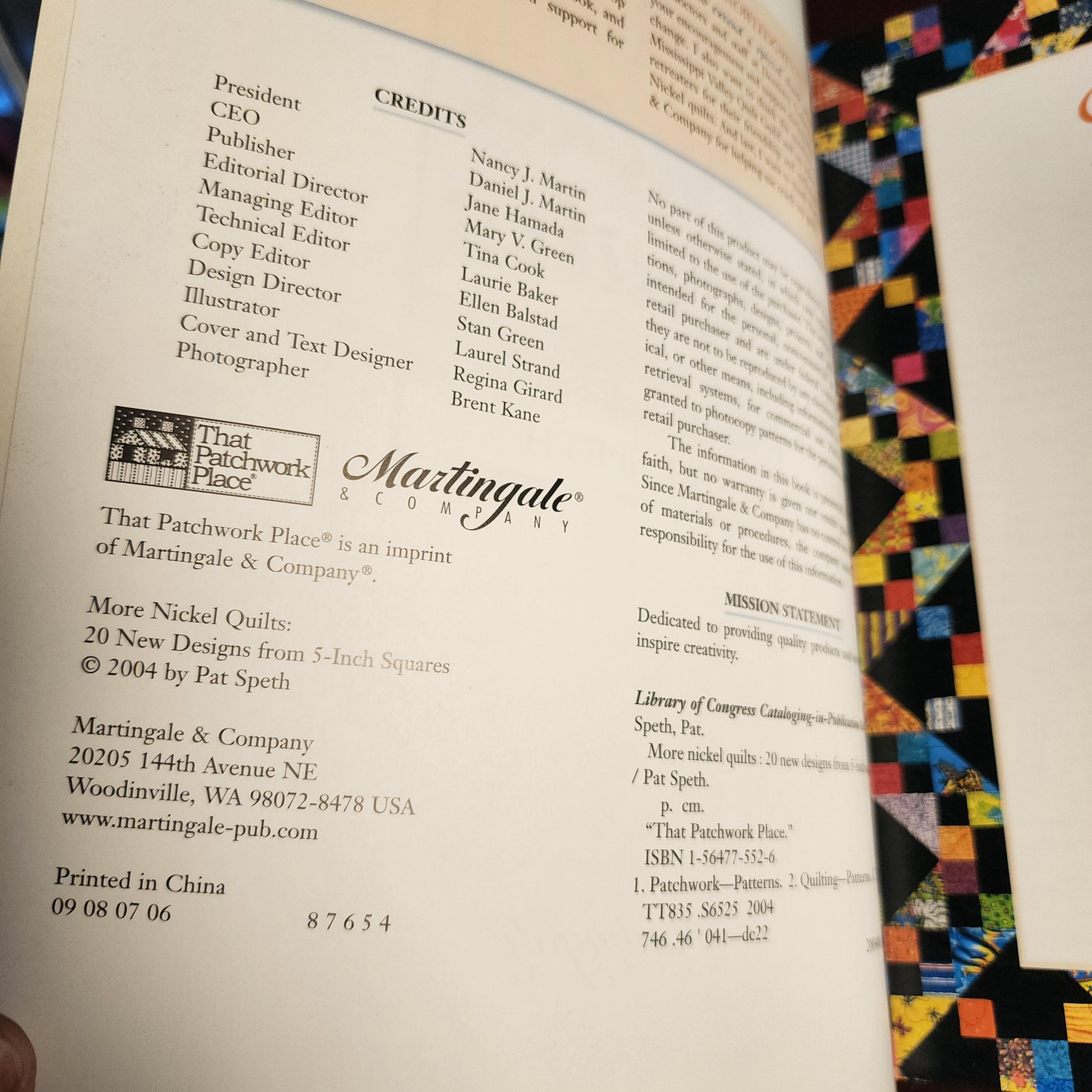 More Nickel Quilts 20 New Designs From 5-inch Squares by Pat Speth ISBN ...