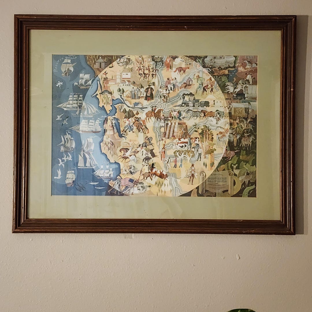 Vintage 1950 Pageant of History Northern California Pictograph Millard ...