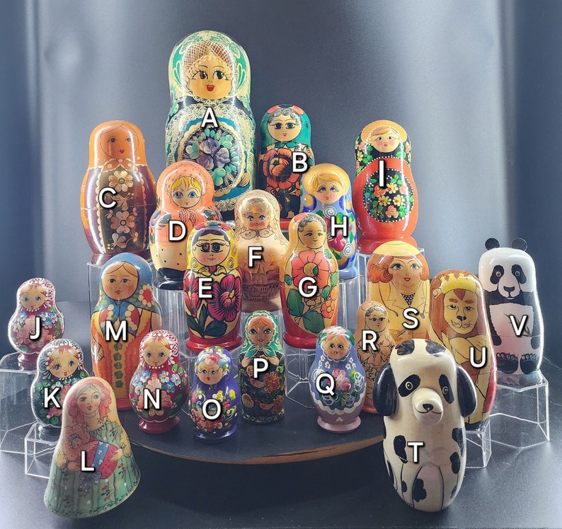 Vintage Wooden Collectible Nesting Dolls Wide Range of Variety - Etsy