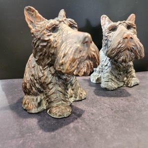 1950s Scotty Dog Heavy Vintage Pair of Bookends Copper Colored With a ...