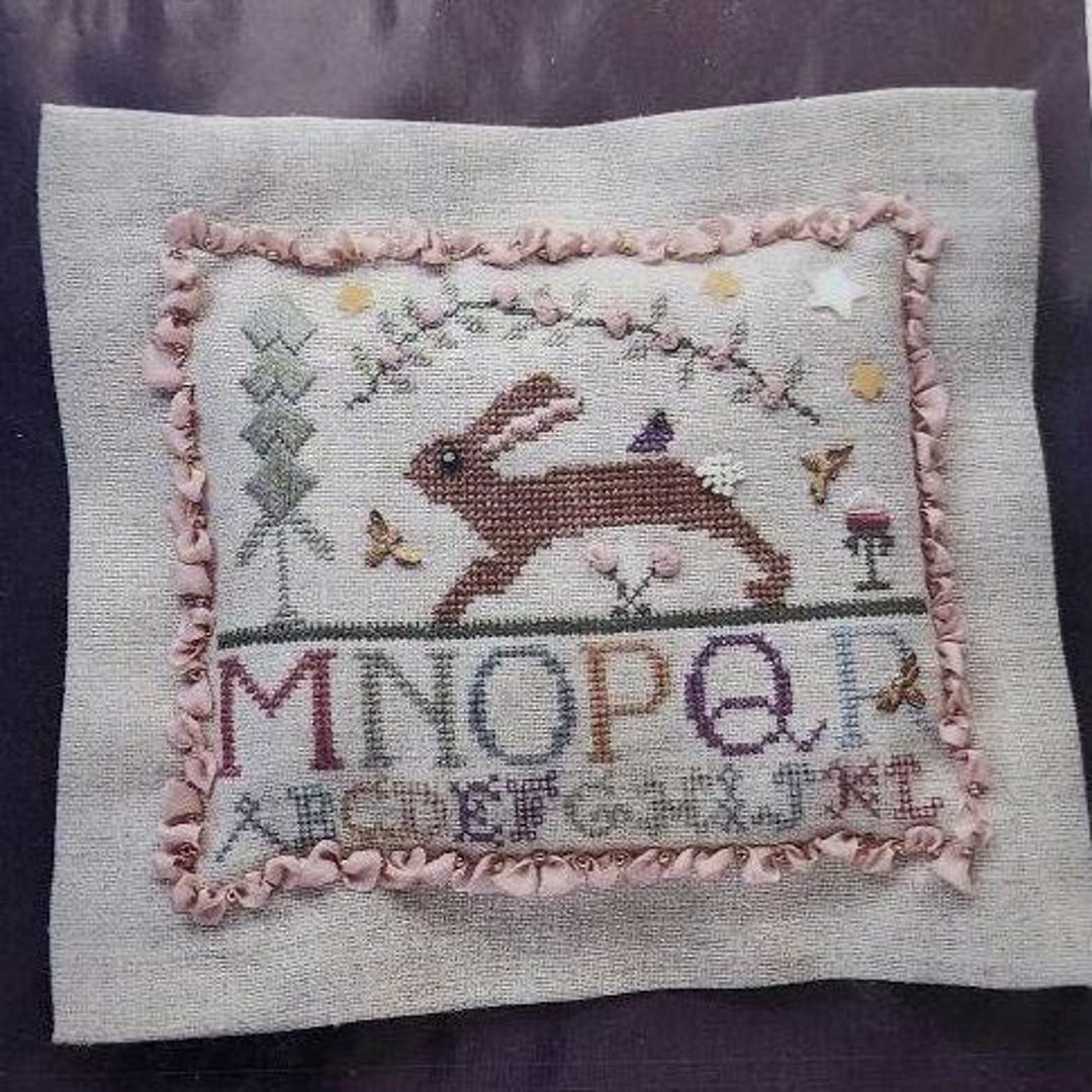 Cross Stitch Embroidery Pattern "r" is for Rabbit, Sheepish Designs by ...
