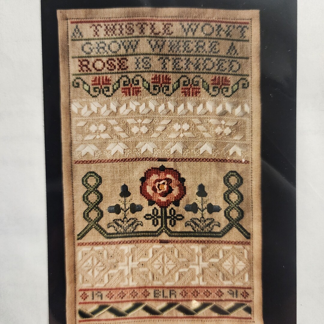Windsor Rose Sampler Vintage Embroidery Pattern ©1992 From Periwinkle ...
