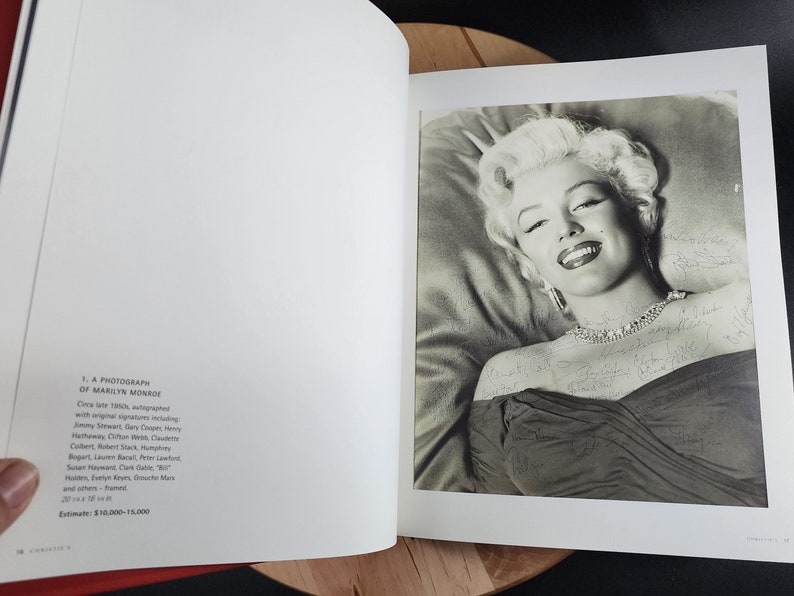 Marilyn Monroe Auction Catalog: Christie's, October 1999 Hardback Book ...