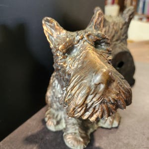 1950s Scotty Dog Heavy Vintage Pair of Bookends Copper Colored With a ...