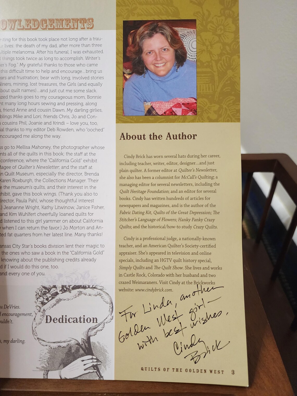 Vintage Quilting Book: Golden West History, Signed by Cindy Brick - Etsy
