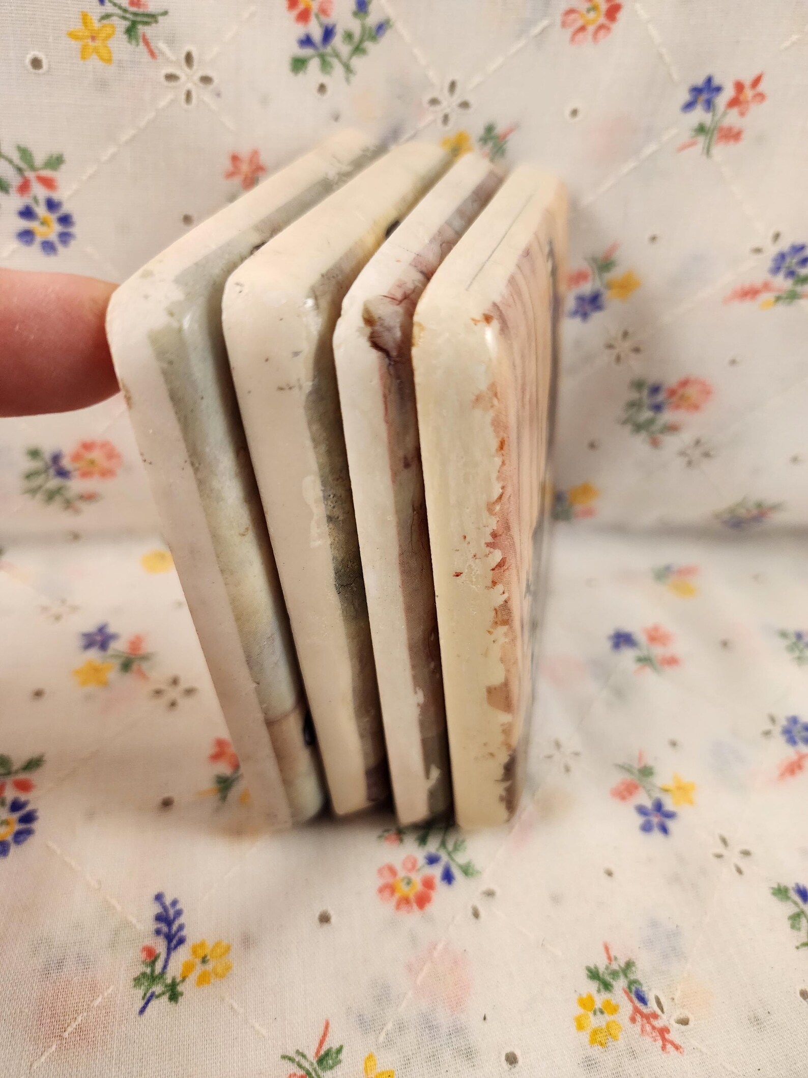 Wine Grapes Ceramic Coasters | Vintage Set of 4 - Etsy