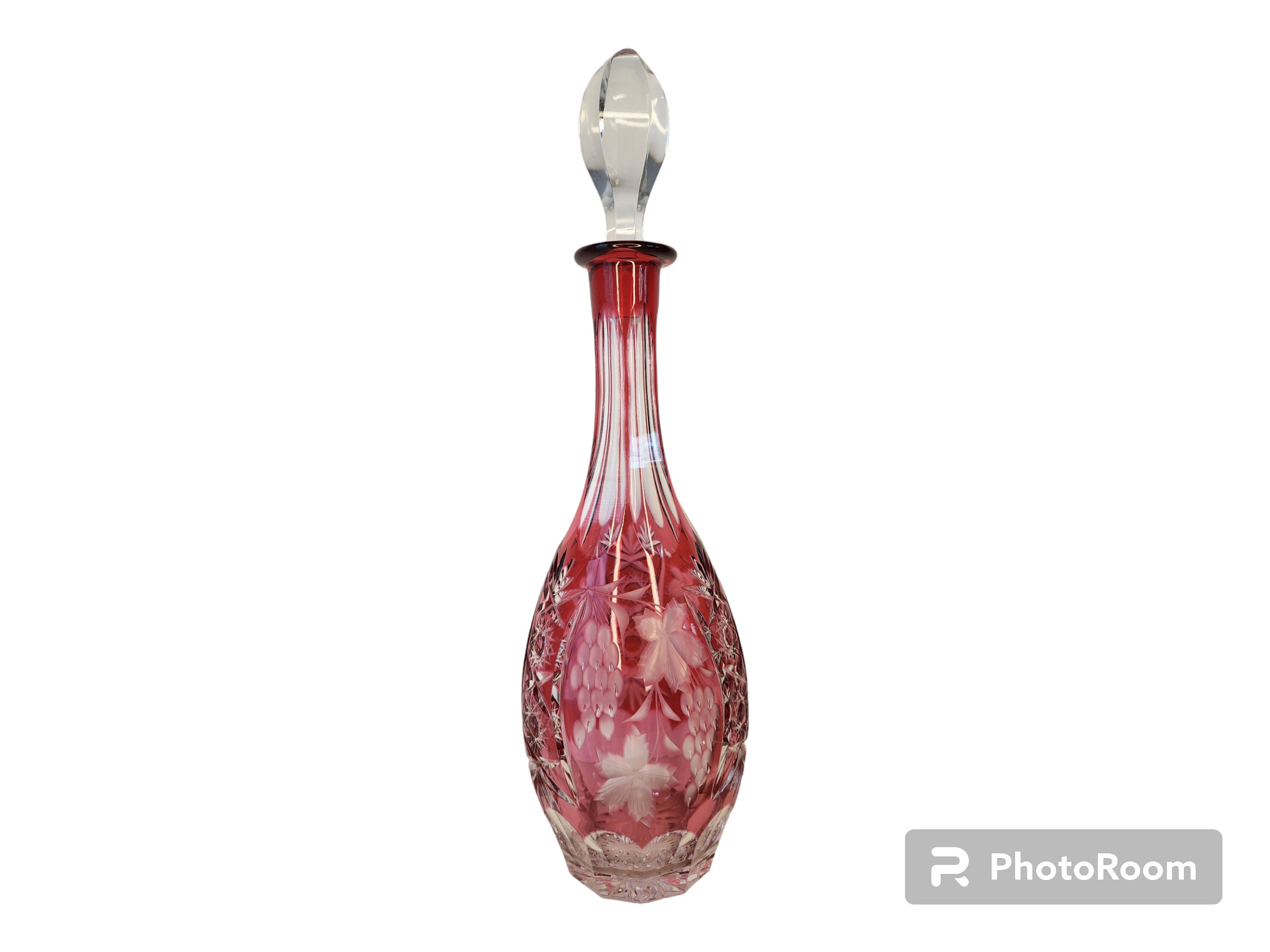 NACHTMANN ITEM A Gold Ruby Overlay Crystal Decanter Circa 1950s Fine ...