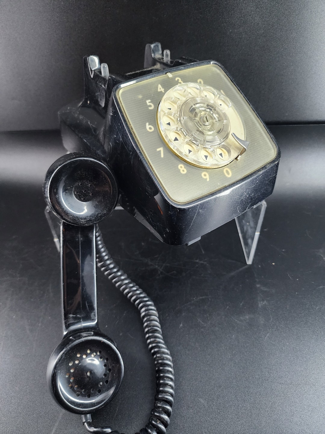 Nostalgic Collectable Rotary Hand Phone Black GTE Automatic Electronic ...