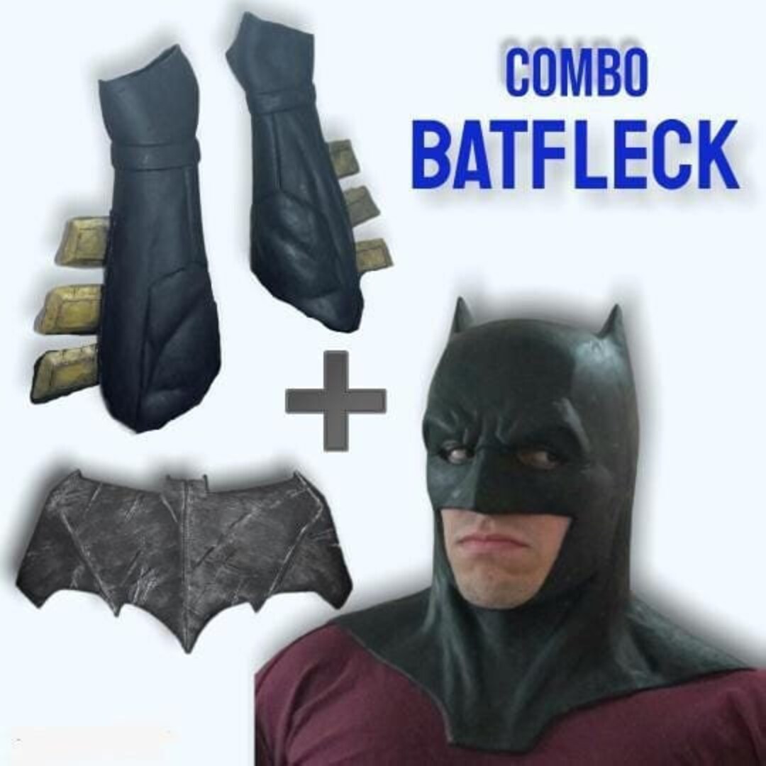 Batman Ben Affleck Latex Forearm, Emblem and Mask Combo DC Cosplay - Etsy