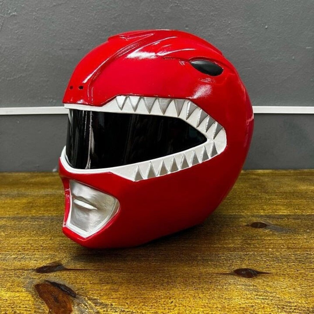 Red Power Ranger Helmet Cosplay - Etsy