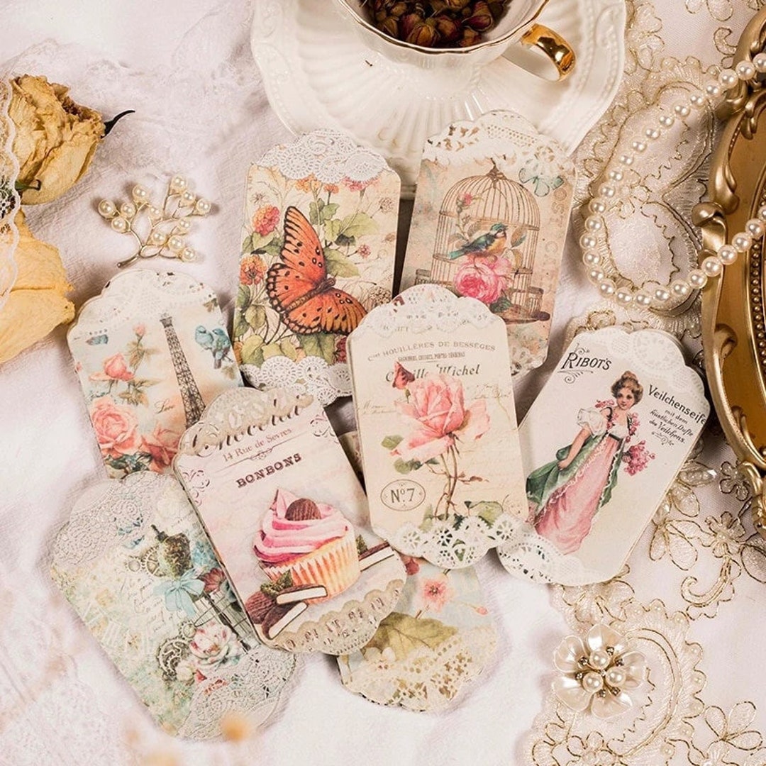 Vintage Scrapbooking Tags European Style Romantic Retro Nostalgic ...