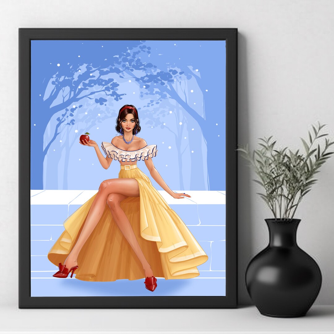 Princess Art Print, Princess Art, Princess Print, Princess Digital ...
