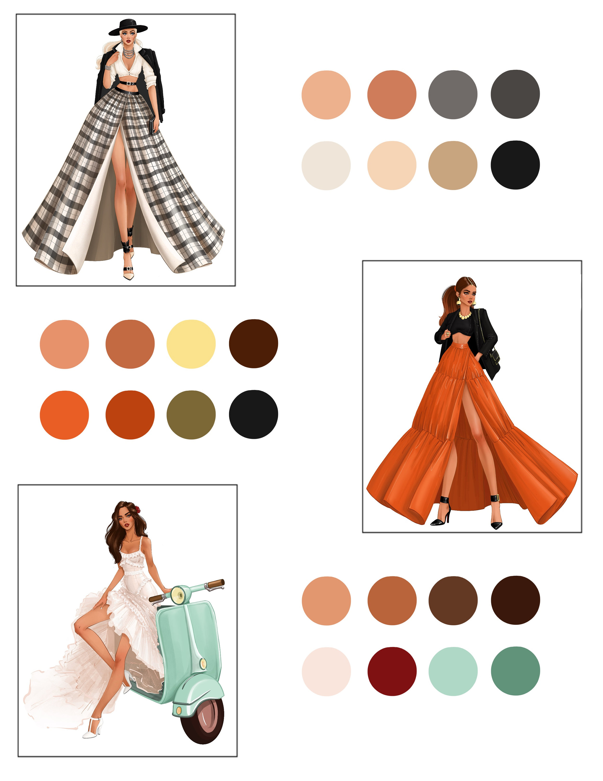 Digital Coloring Book, Coloring Book, Coloring Art Book, Fashion ...