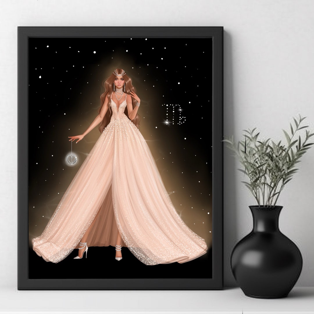 Virgo, Virgo Print, Virgo Art Print, Virgo Gift, Virgo Art, Zodiac Sign ...