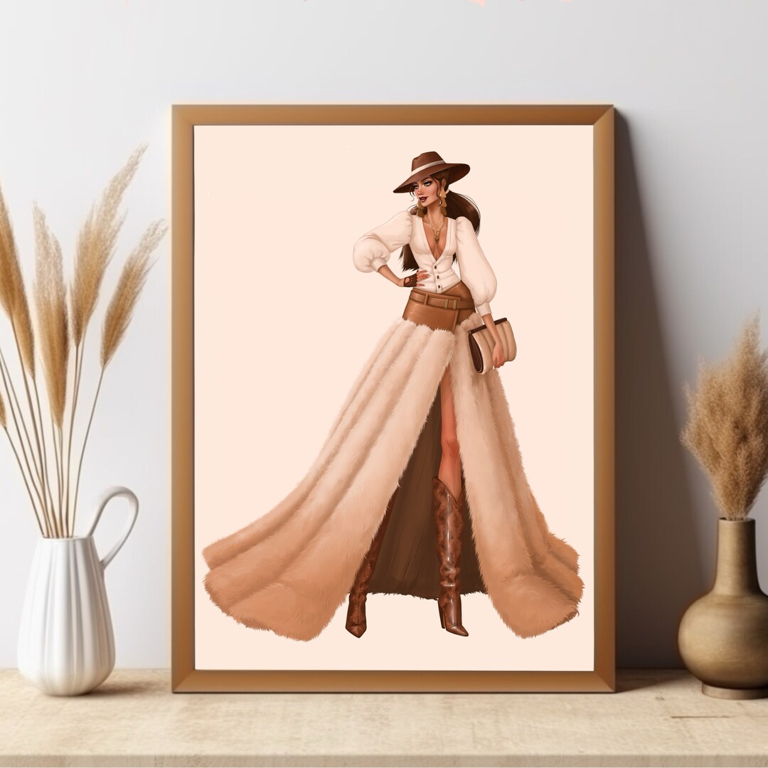 Digital Fashion Art, Digital Print, Digital Art Print, Fashion Print ...