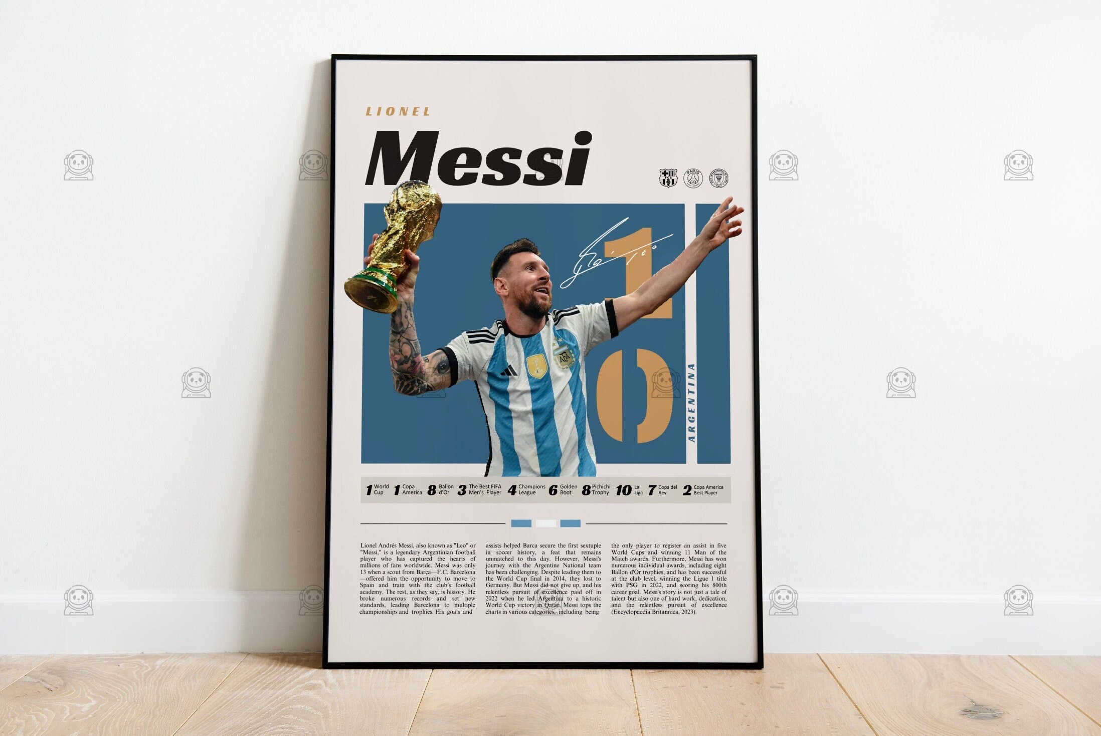 Lionel Messi Poster, Argentina Soccer Print, Football Gifts, Football ...