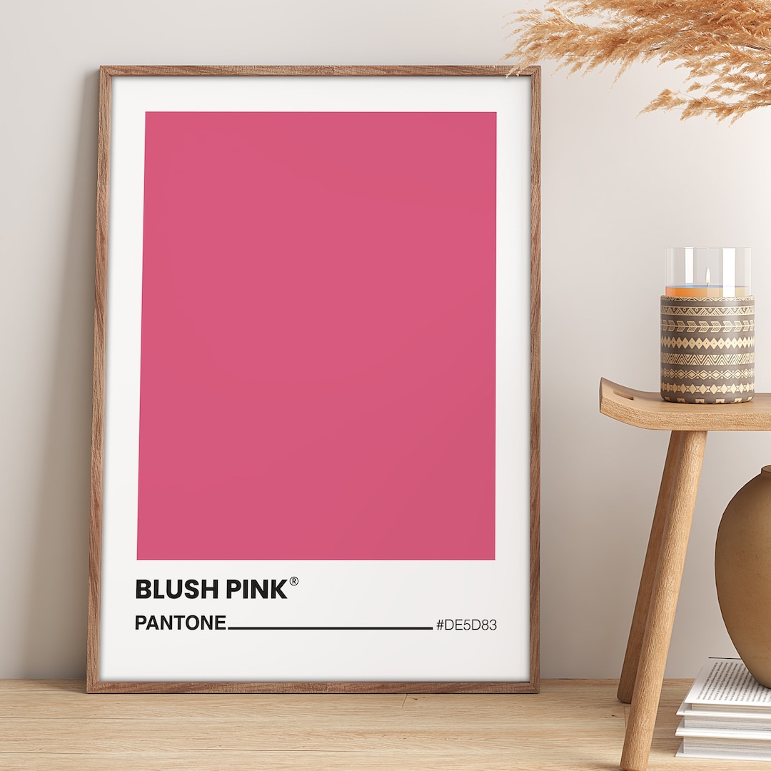 Blush Pink Pantone, Pink Pantone, Blush Pink Poster, Pantone Print ...