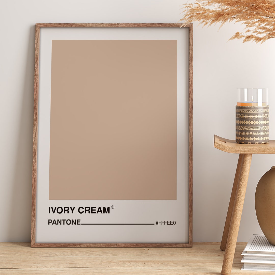 Ivory Cream Pantone, Pantone Wall Art, Cream Pantone Print, Pantone ...