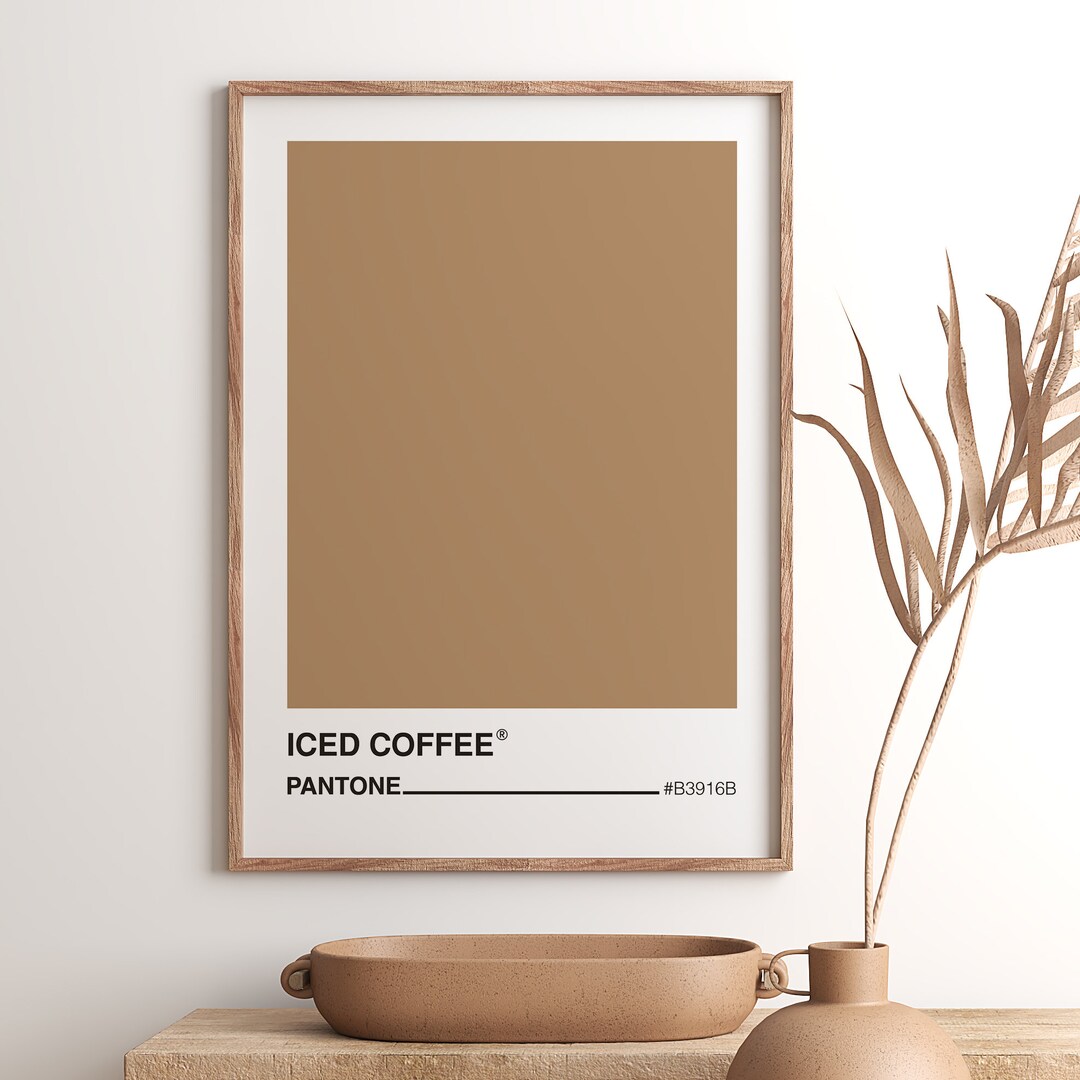 Iced Coffee Pantone, Coffee Pantone, Iced Coffee Print, Coffee Wall Art ...