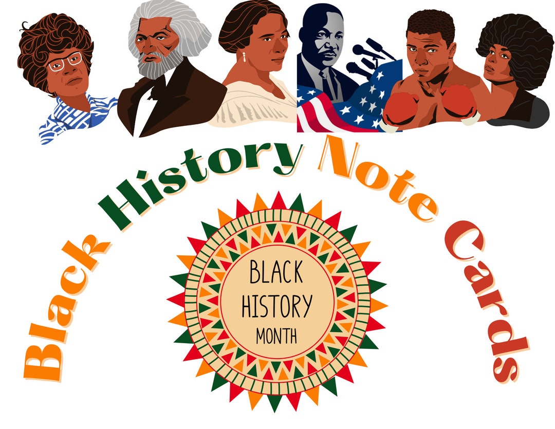 Black History Student Note Cards, Black Pioneers of History, Student ...