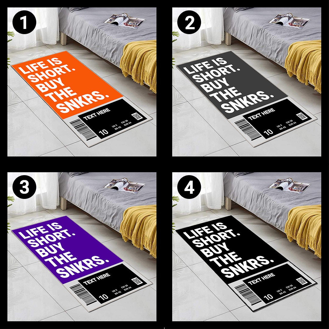 Sneaker Rug, Customize Your Label, Sneakerhead, Hypebeast Home Decor ...