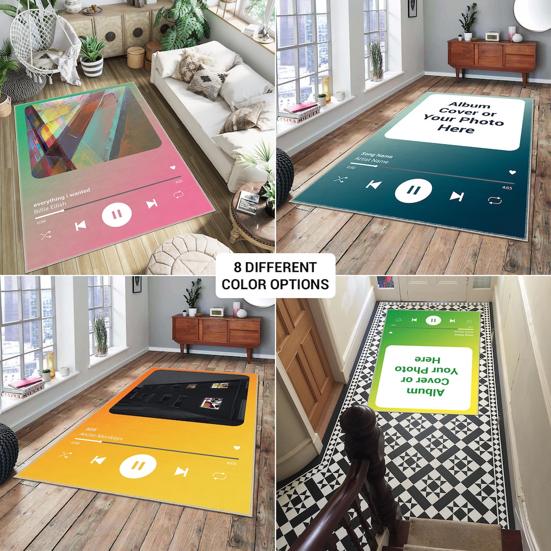 Personalized Favorite Music Rug,custom Rugs,song Rugs,spotify Plaque ...
