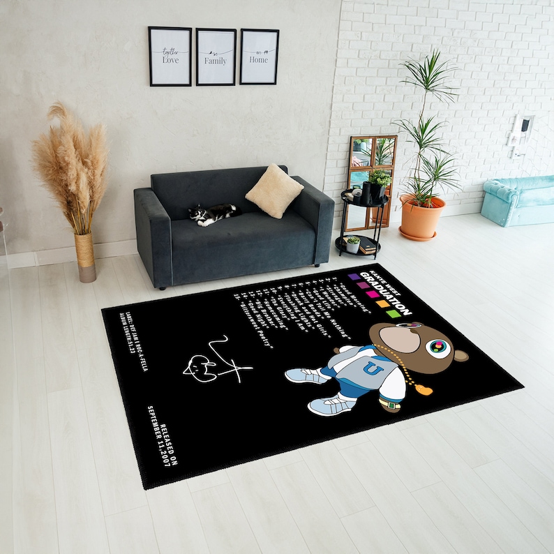 Kanye West Album Cover Rug, Graduation Album Cover Rug, Album Cover Rug ...