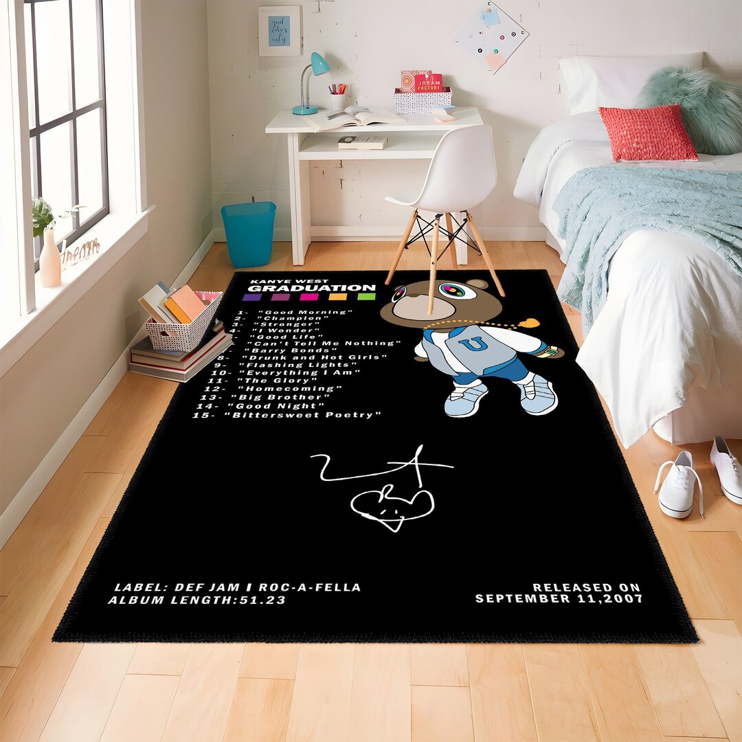 Kanye West Album Cover Rug, Graduation Album Cover Rug, Album Cover Rug ...
