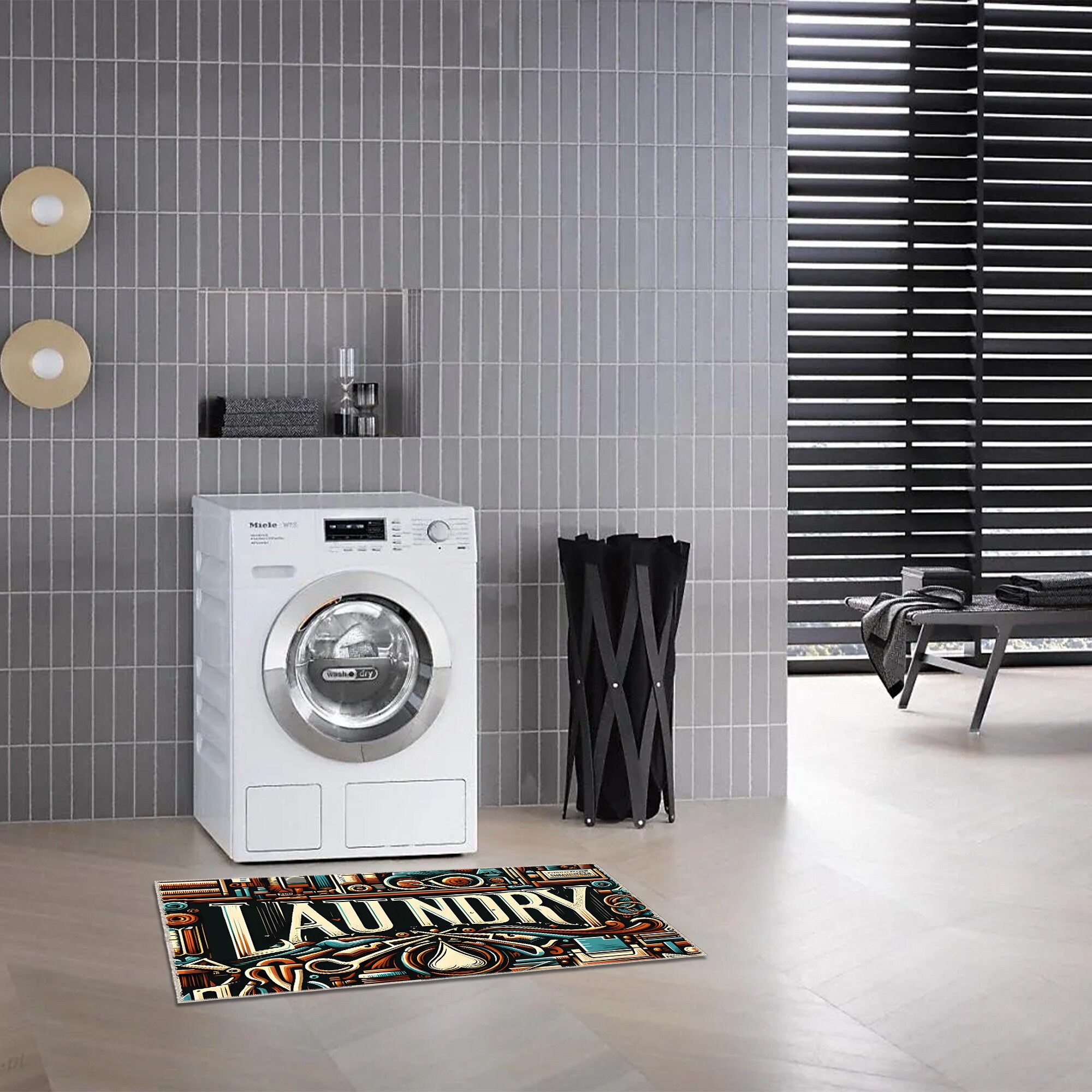 Laundry Room Decor, Vintage Laundry Room Rug, Non-slip Laundry Room Rug ...