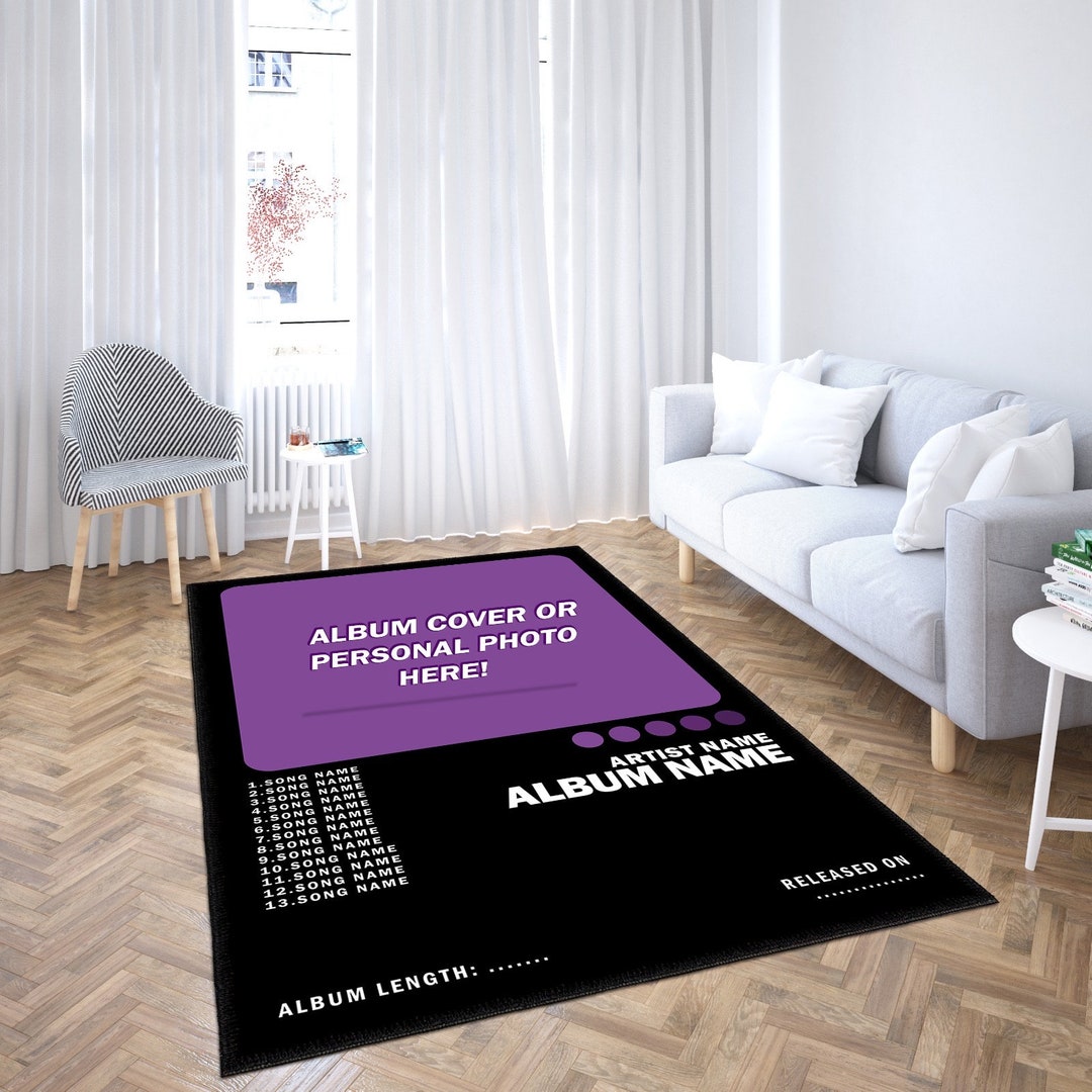 Personalized Album Cover Rug, Custom Album Cover Rugs, Song Rug ...