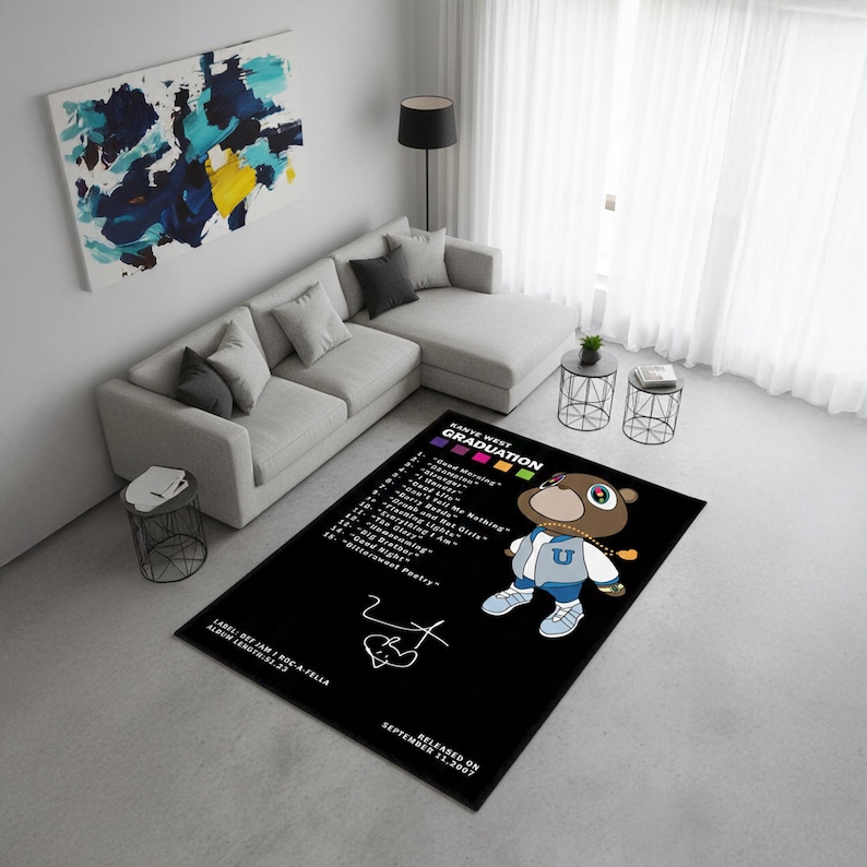 Kanye West Graduation Album Cover Rug: Chenille Area Rug - Etsy