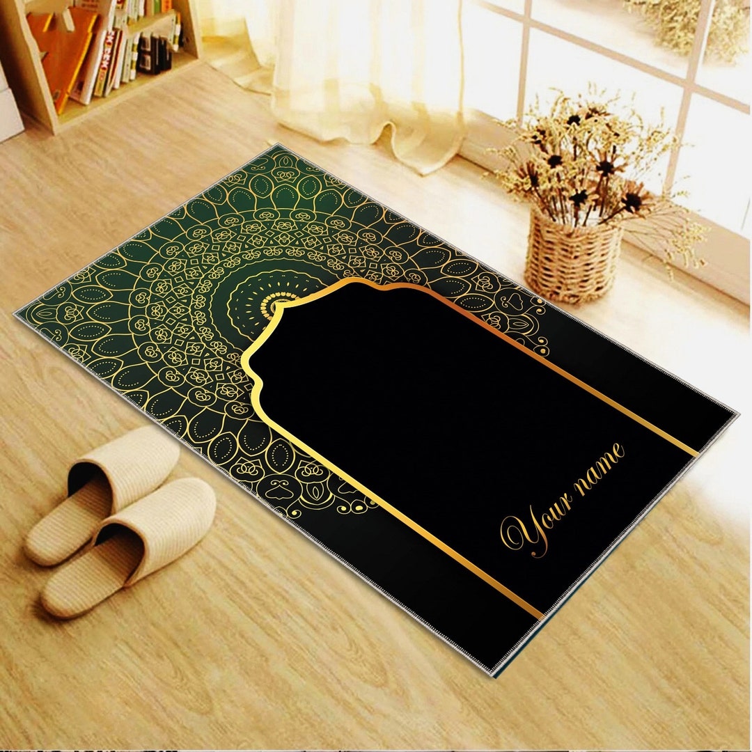 Personalized Prayer Mat, Muslim Prayer Rug, Janamaz, Islamic Gift, Anti ...