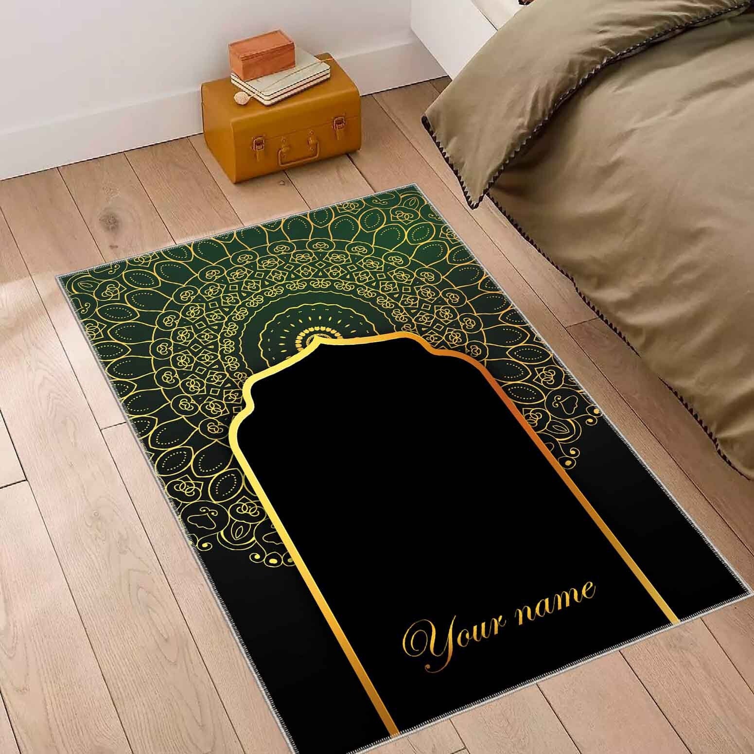 Personalized Prayer Mat, Muslim Prayer Rug, Janamaz, Islamic Gift, Anti ...