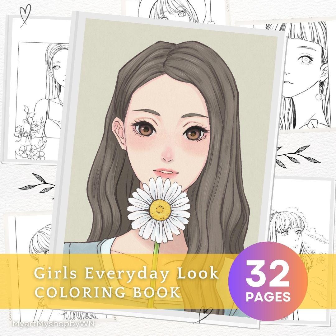 Girls Everyday Look Coloring Pages, Anime Coloring Pages, Adult ...