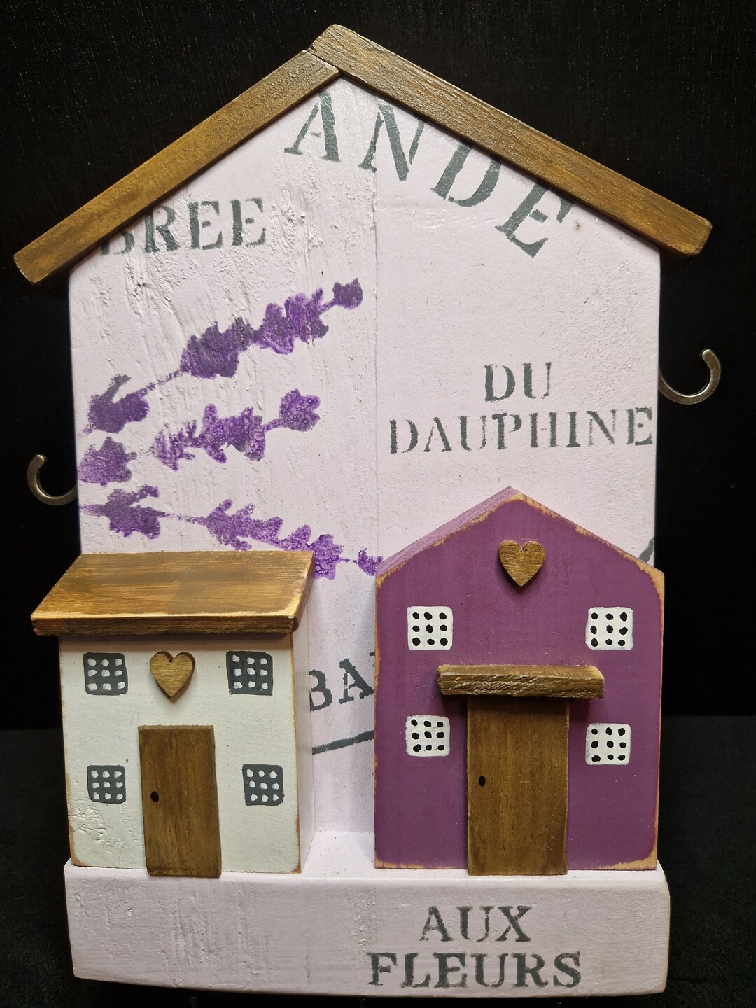 Cute, Wooden House Key Rack, Key Holder for Wall, Cottage, Colourful ...