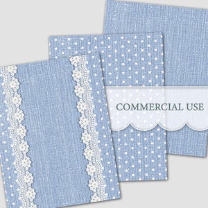 Vintage Pastel Digital Paper: Floral, Lace, Polka Dot Patterns (8.5x11 ...