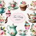 Watercolor Tea Party Clipart Set PNG .instant Download. - Etsy