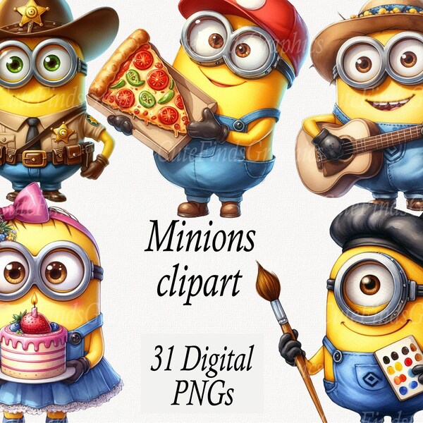 Minions Clipart - Etsy