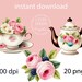 Watercolor Tea Party Clipart Set PNG .instant Download. - Etsy