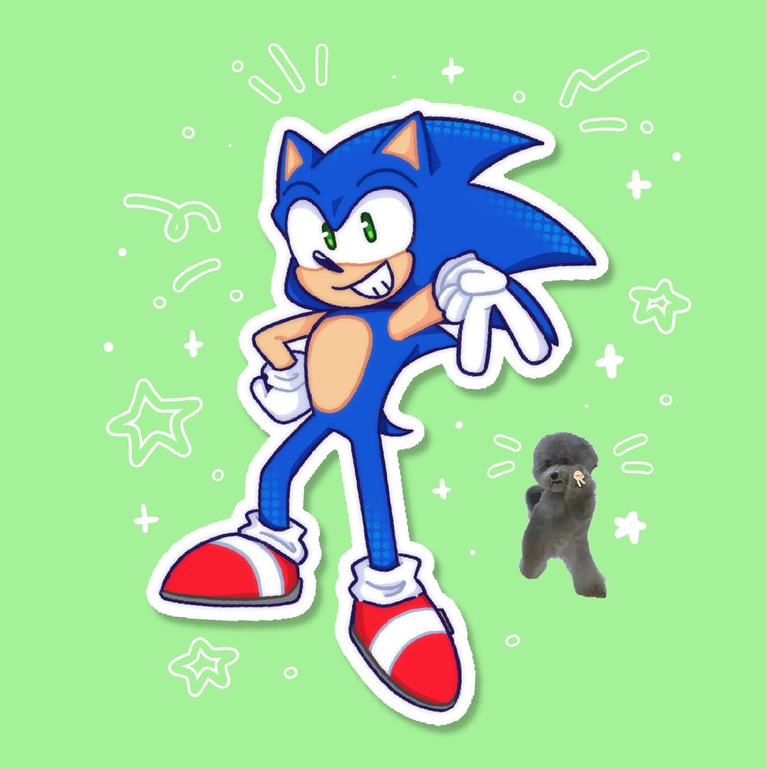 Sonic Gyaru Dog Meme Matte Sticker - Etsy